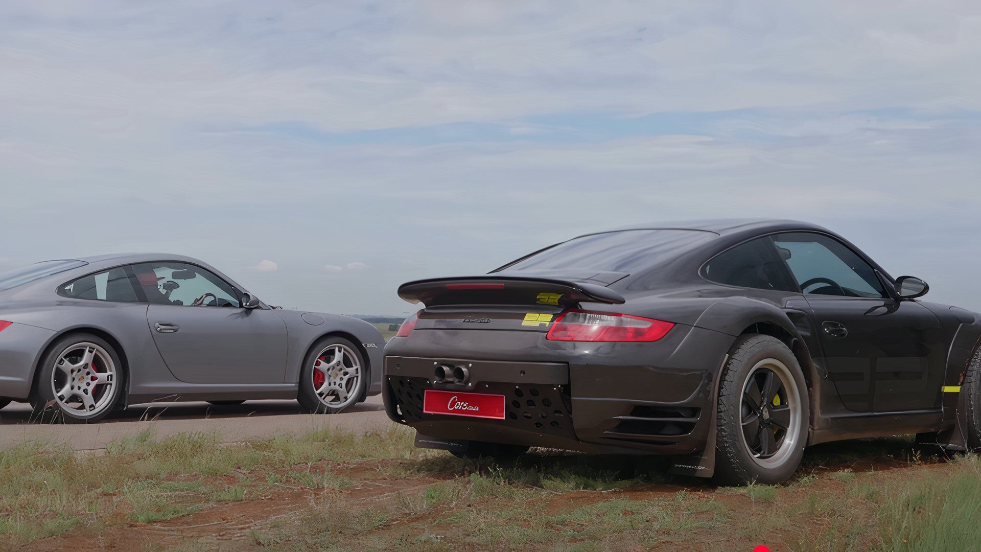 Dirt Vs Asphalt Drag Race: Two Porsche 911s Enter, Logic Leaves