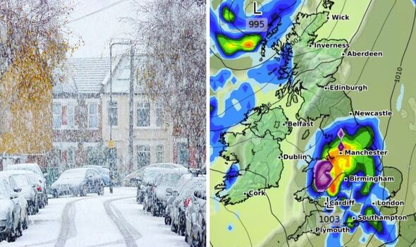 UK weather maps show snow in Wales in days as parts of England hit by ...