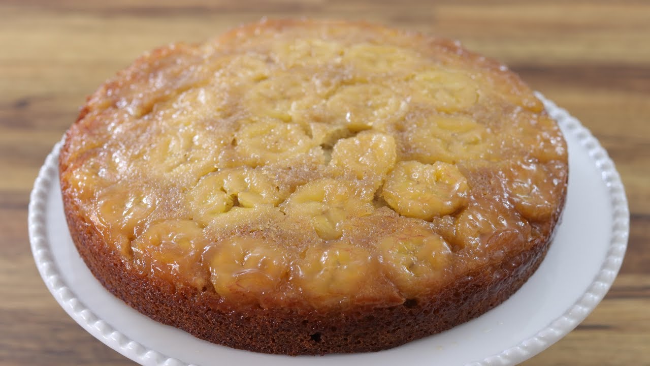 Easy Upside-Down Banana Cake Recipe