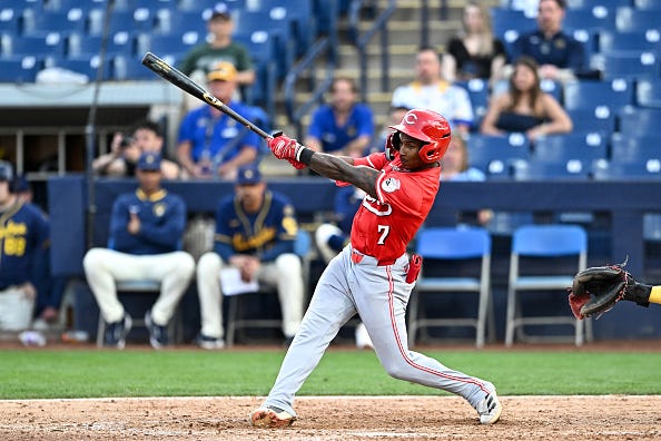 Reds OF prospect Carlos Jorge carted off field after crashing into wall ...
