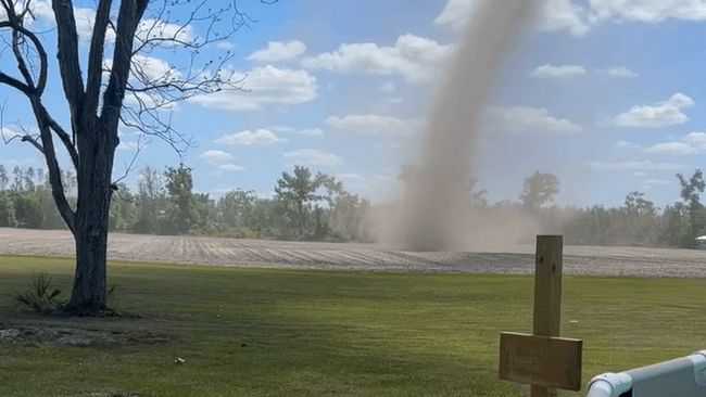 'Hundreds of Feet Tall': Large Dust Devil Swirls Close to Homes