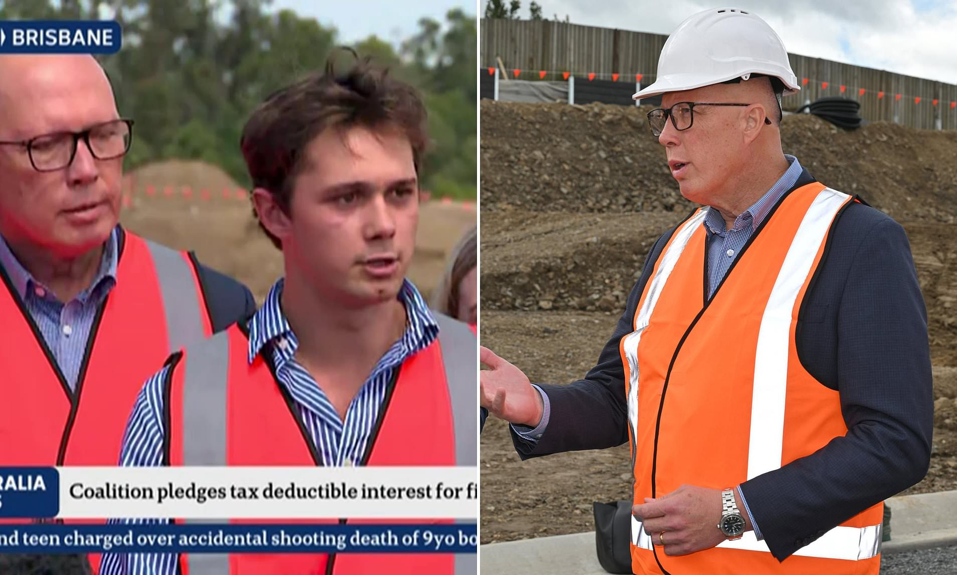 Peter Dutton's son, 20, takes over press conference