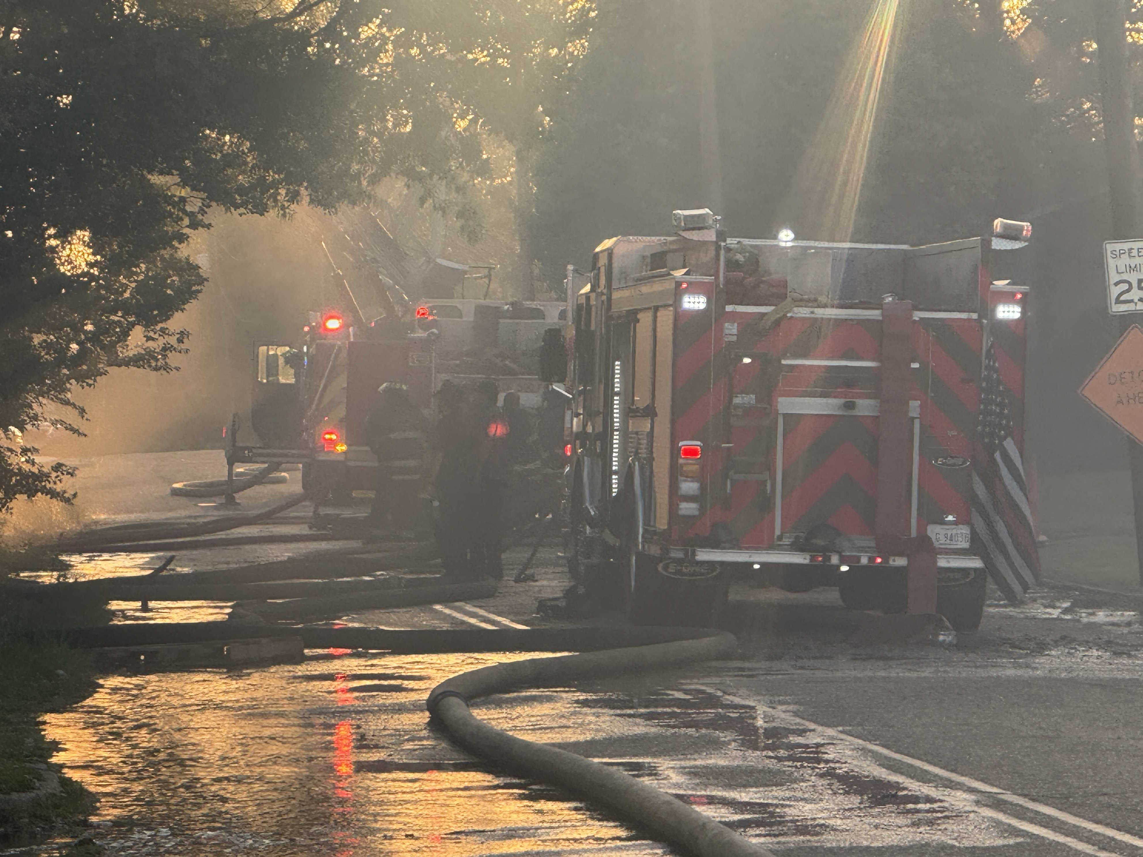 Two abandoned buildings catch fire on same street
