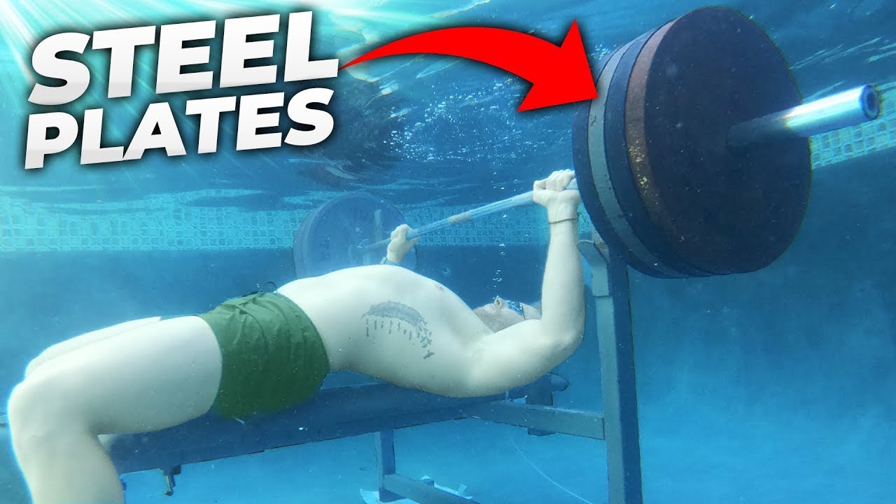 The Underwater Bench Press Challenge from Hell - 405lbs. No Oxygen ...