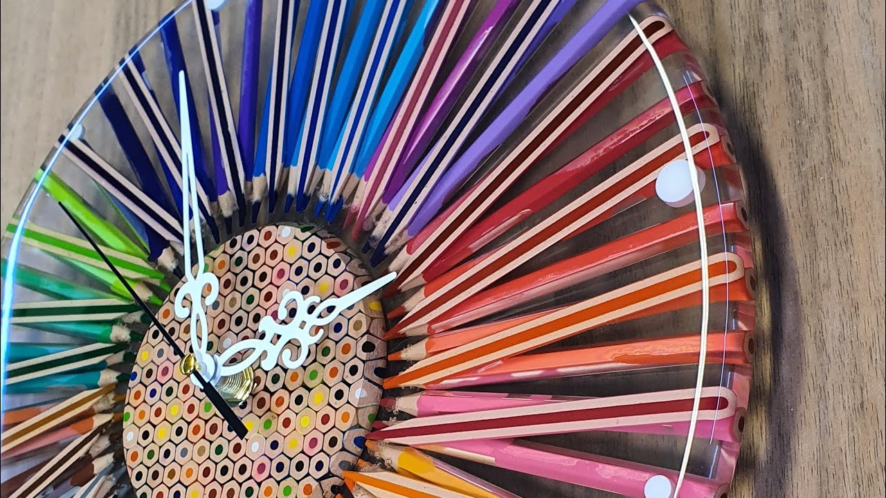 DIY Epoxy Clock with Color Pencils – Fun, Artsy & Functional!