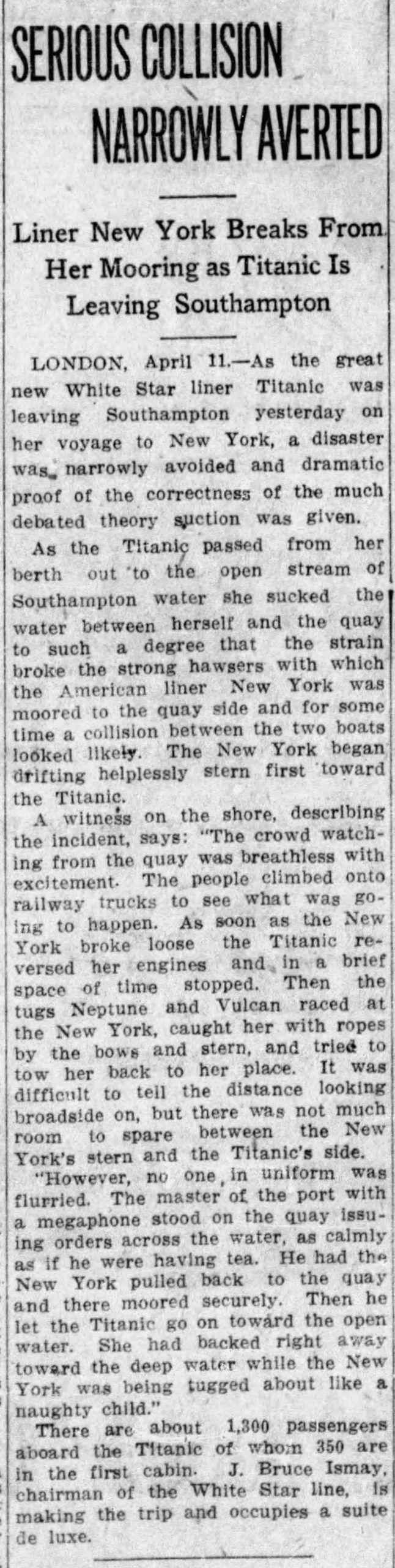 The sinking of the Titanic: 113 years ago today