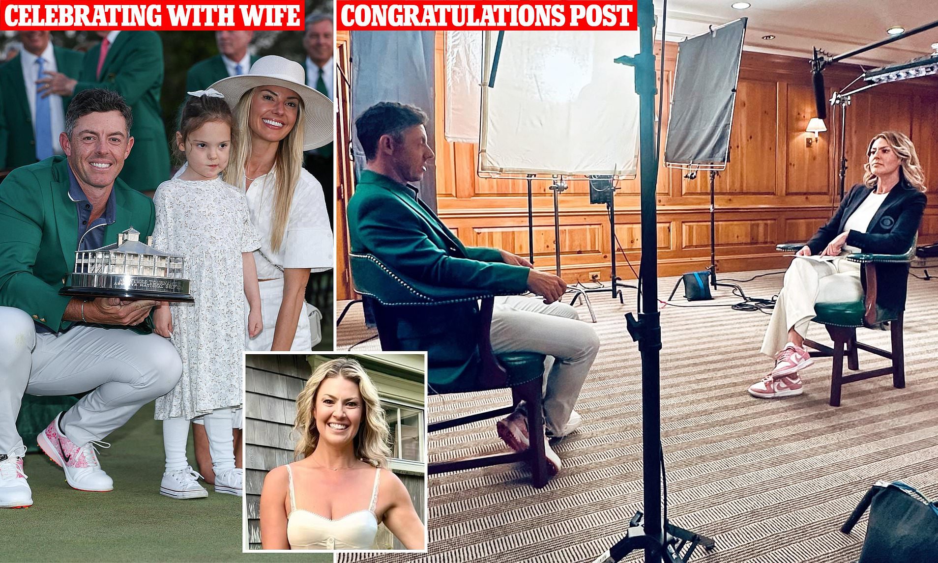 Rory McIlroy's rumoured ex Amanda Balionis reacts as she watches him ...