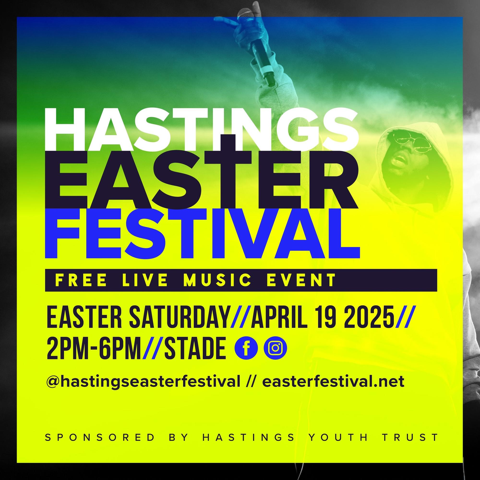 Music festival at the Stade this Easter Saturday