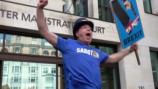 'Stop Brexit Man' jumps for joy after being cleared of flouting police ban