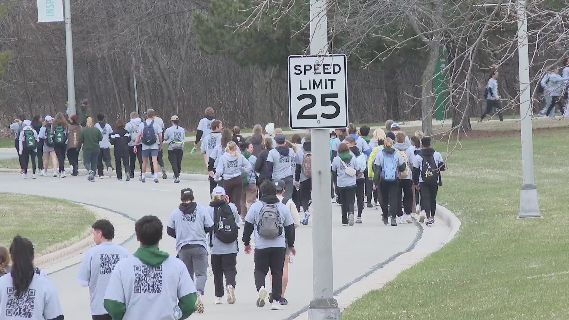 UWGB honors Alex Smolecki with 26.59-mile walk to Lambeau Field