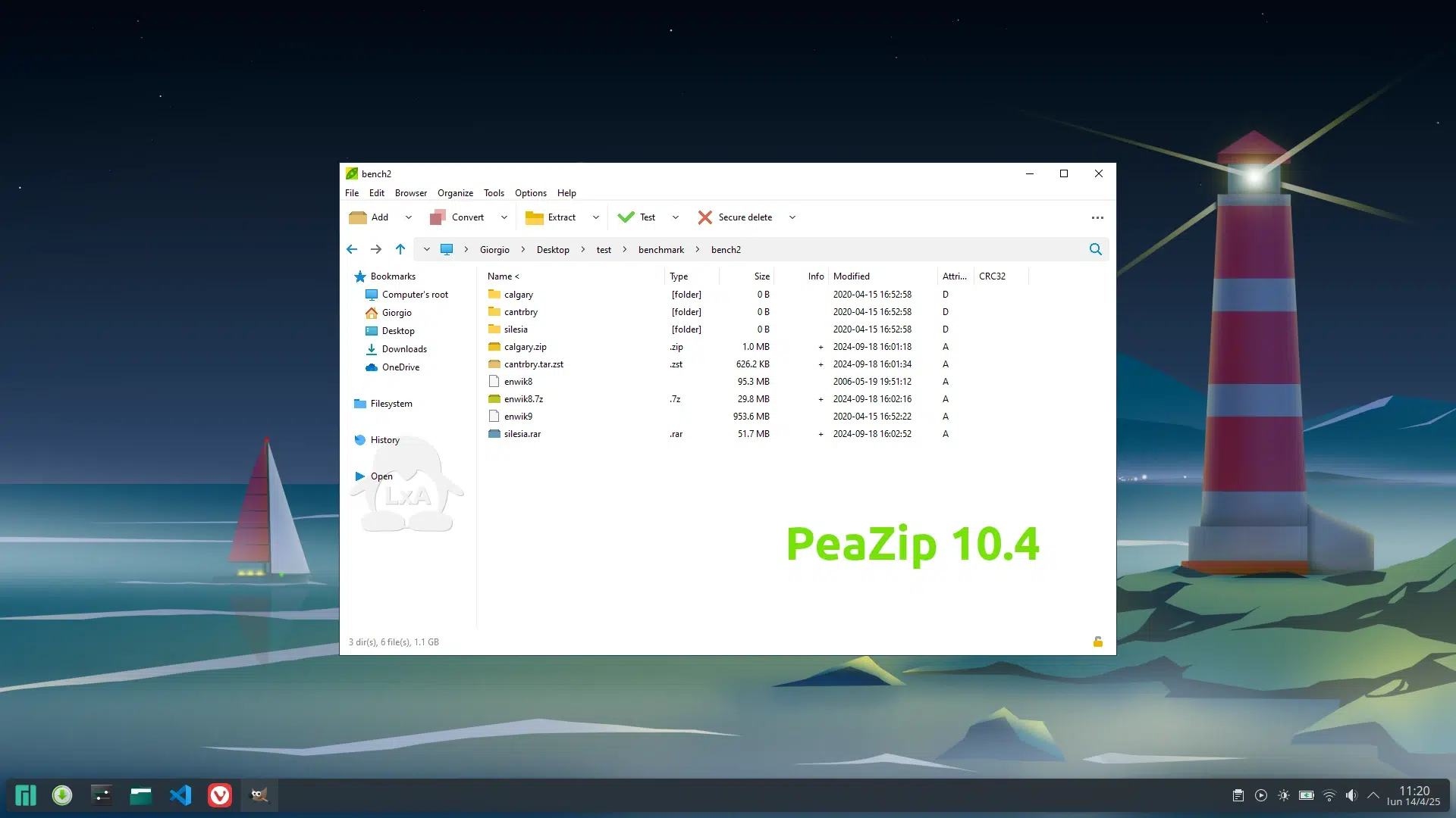 PeaZip 10.4 introduce mejoras visuales y actualizaciones internas