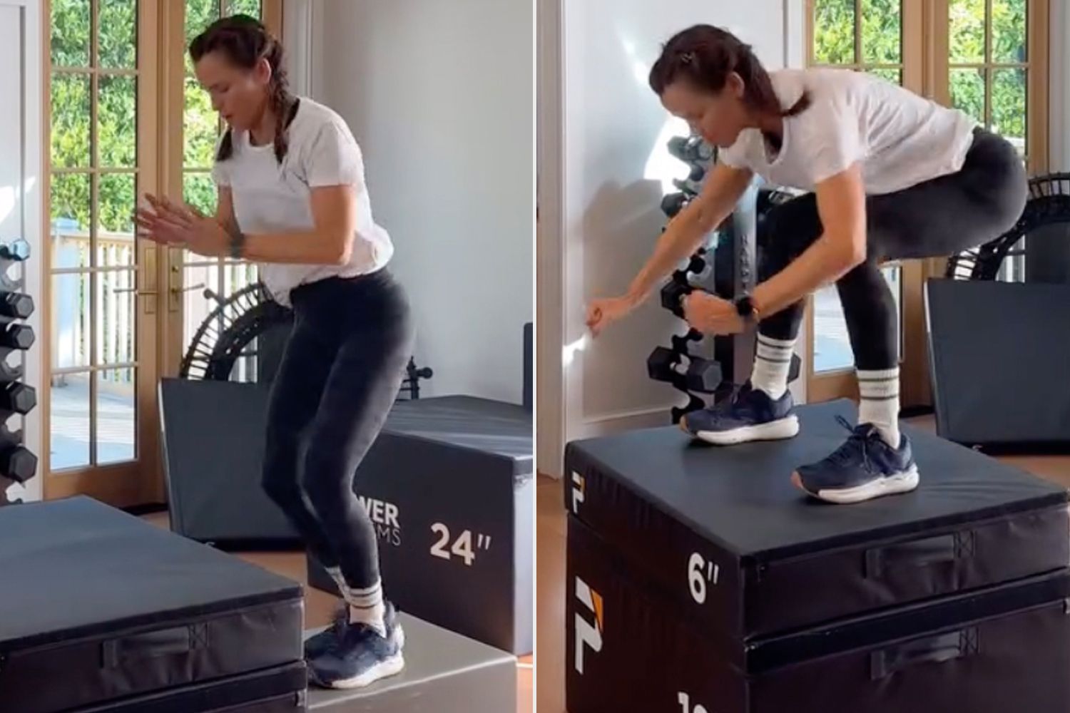 Jennifer Garner Works Up a Sweat as She Shows Off Her Box Jump Skills in Impressive Workout Video