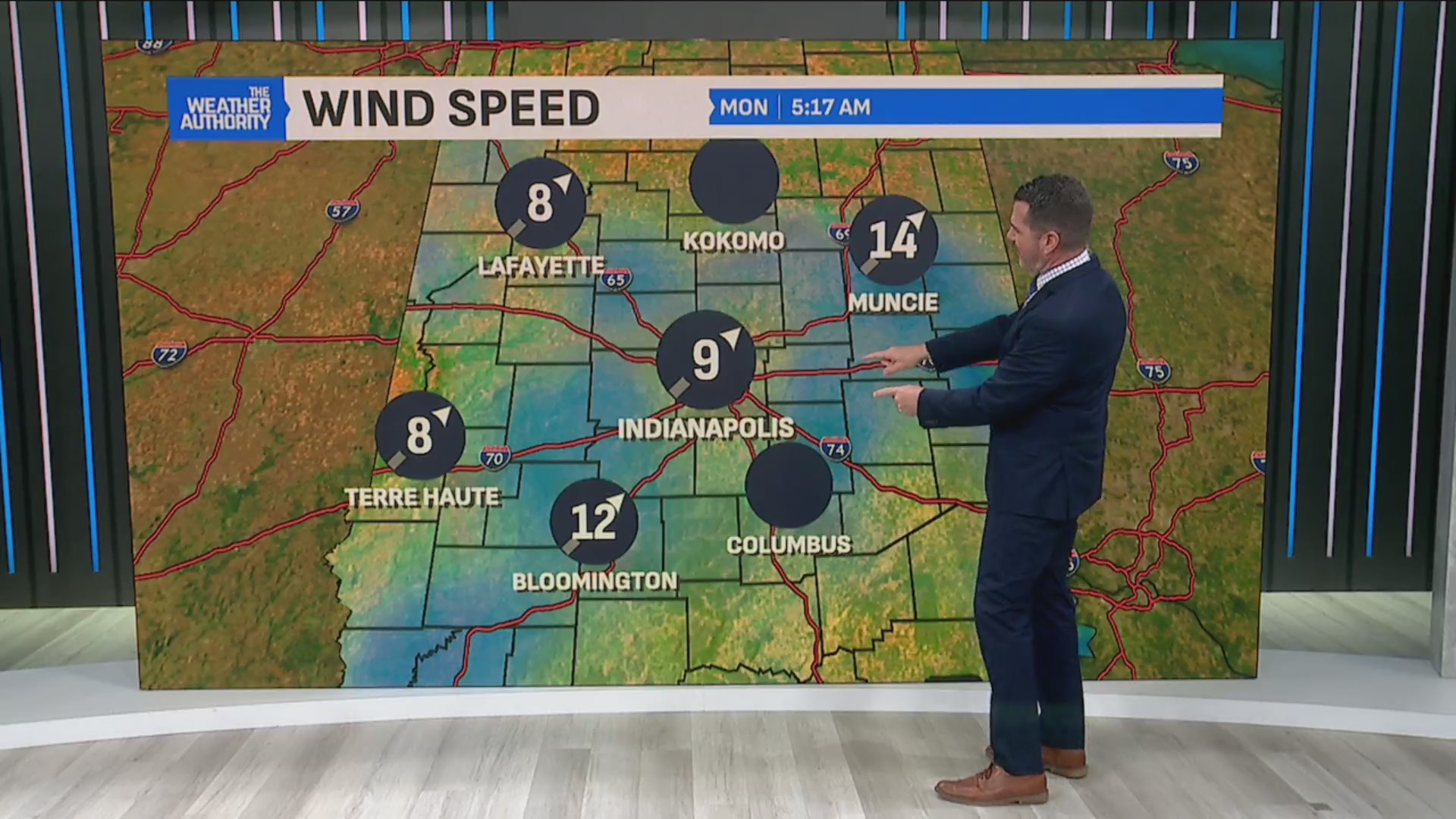 Warmth with a limited shower chance today; cooler shot tomorrow