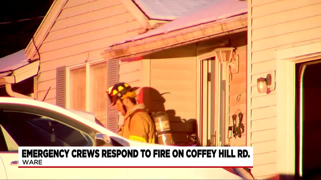 Ware crews respond to fire on Coffey Hill Rd.