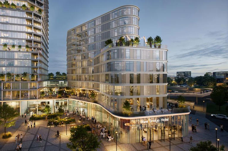 New images of Newcastle skyscraping hotel, housing and leisure development