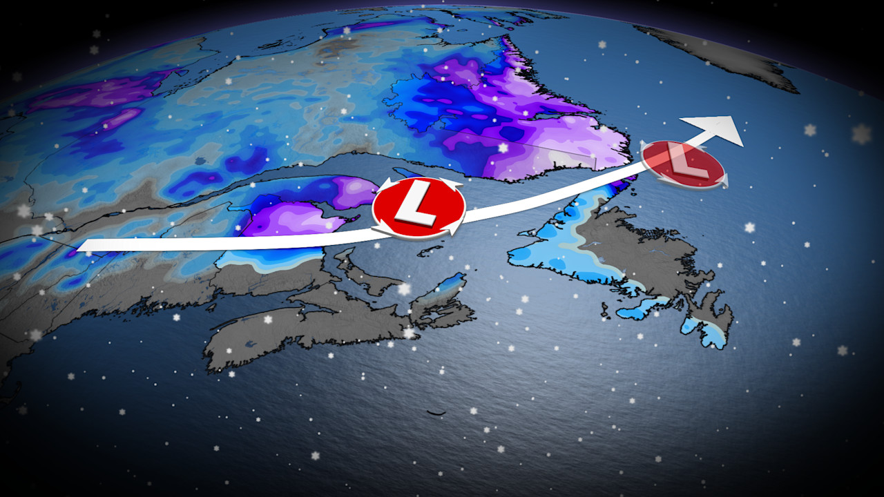 Major spring stall with heavy rain, ice and 25 cm of snow in Atlantic ...
