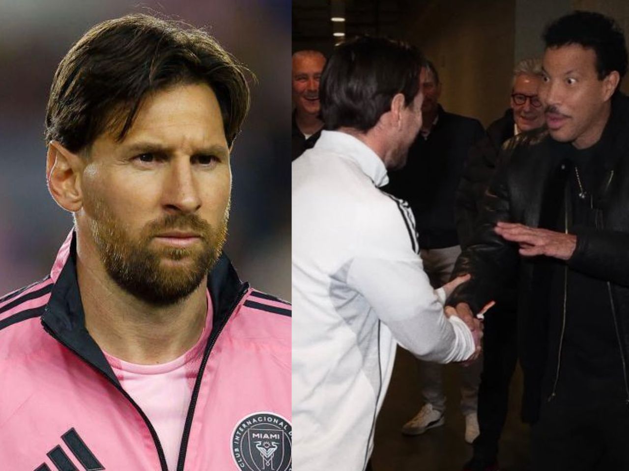 Lionel Messi meets the singer he was named after by his parents