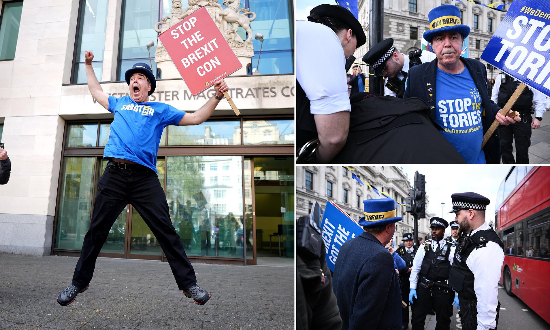 'Stop Brexit Man' Steve Bray cleared of flouting police ban