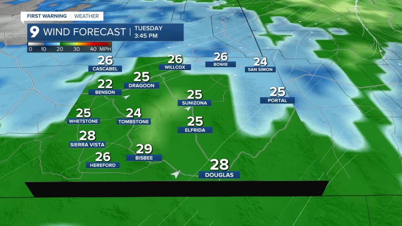 Cochise county Monday weather
