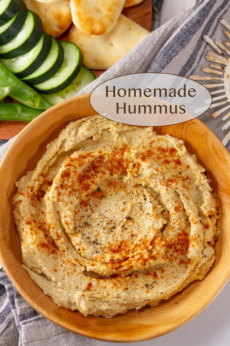 Homemade hummus