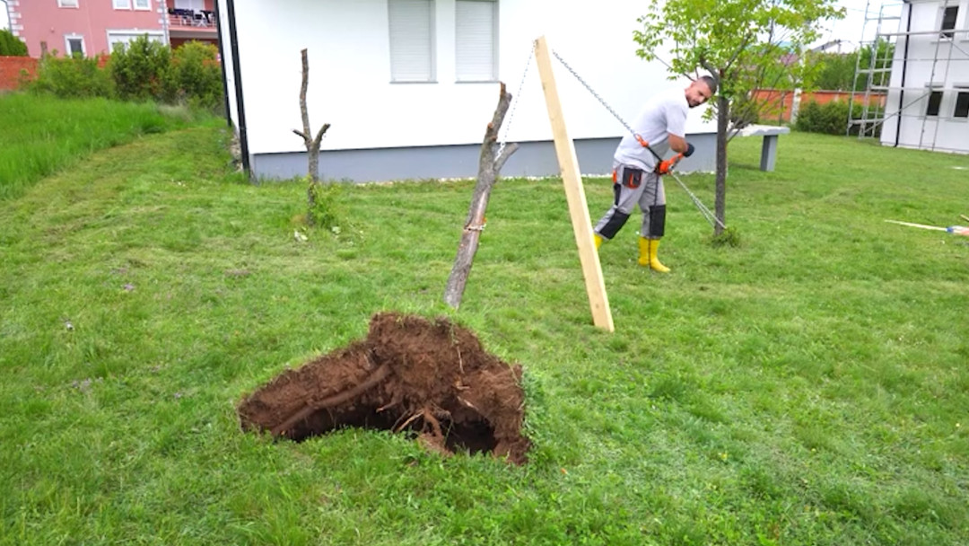 Truck-free Method to Manually Pull Stumps