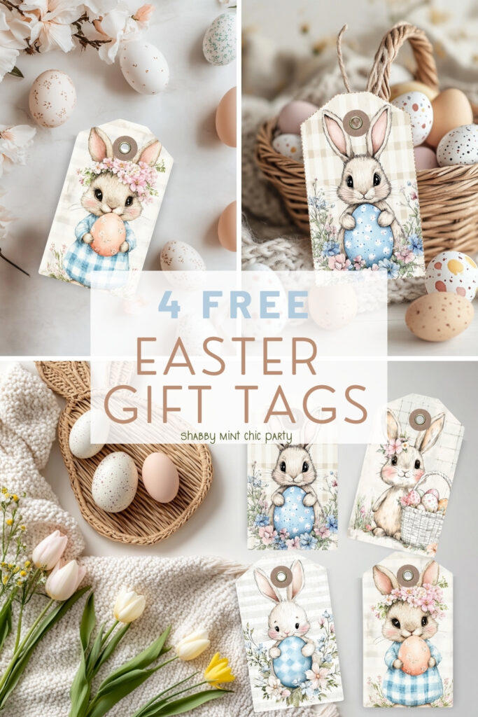 Free Printable Easter Bunny Gift Tags for Baskets, Treats & More!