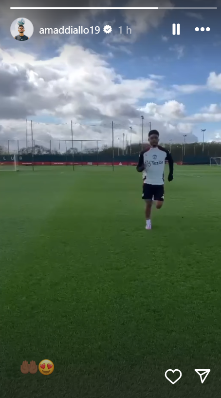 Amad Diallo posts significant injury update ahead of Man Utd vs Lyon