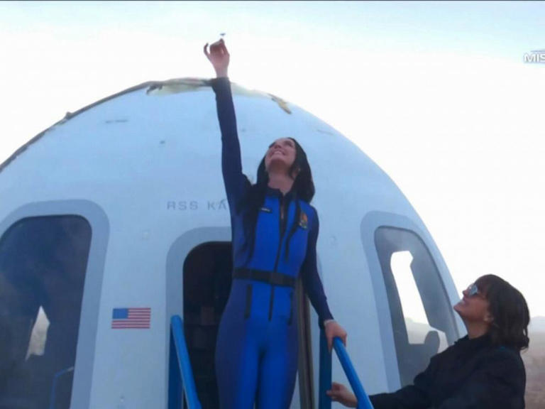 Katy Perry among all-female Blue Origin crew that completes space trip