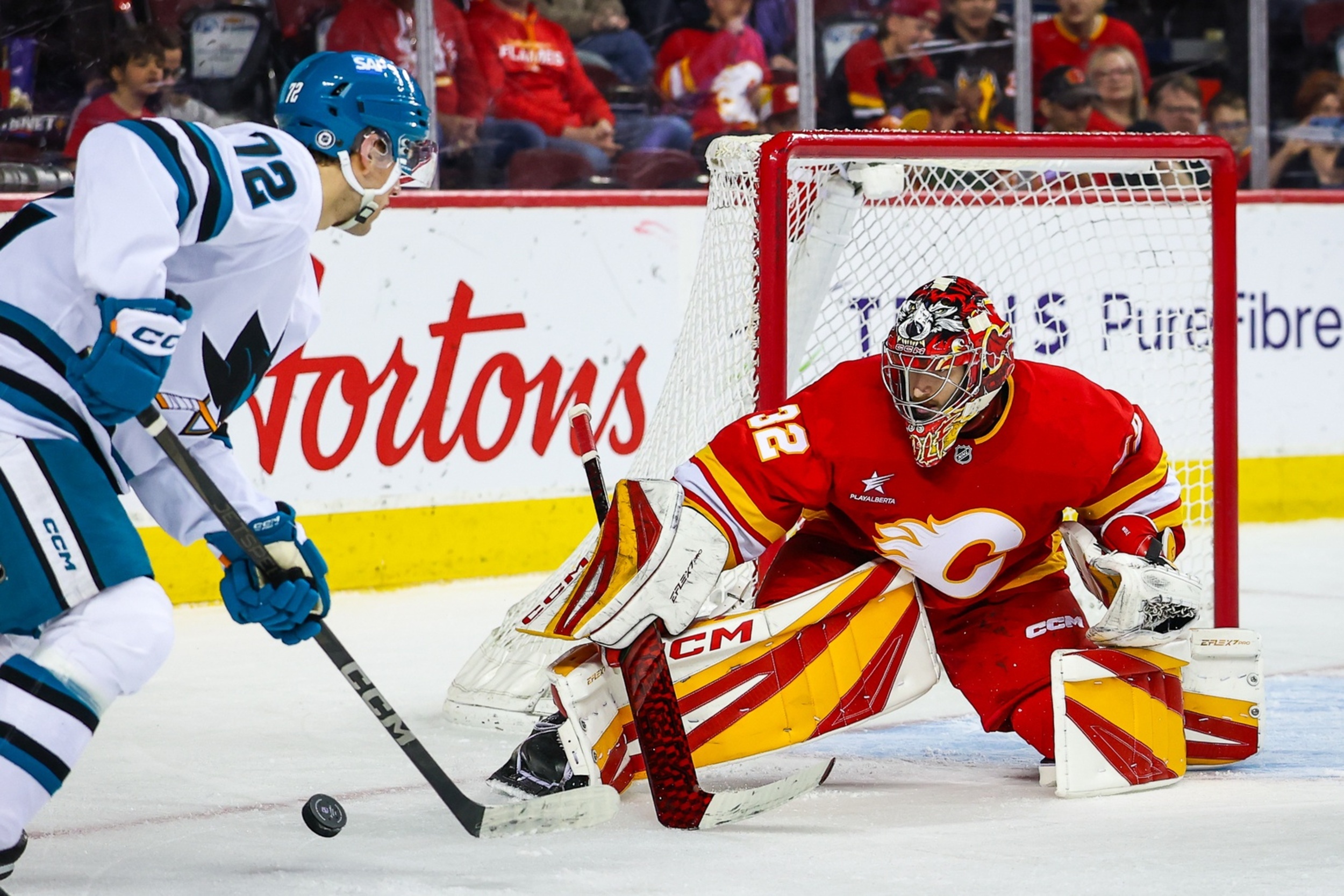 Flames goaltender Dustin Wolf finishes second in Calder Trophy voting ...