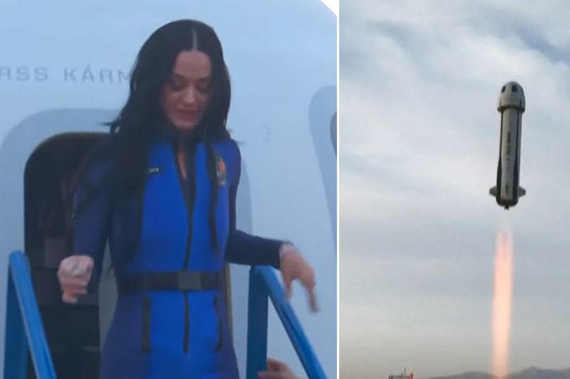 Katy Perry blasts into space screaming 'Oh my God' as she sees the moon ...