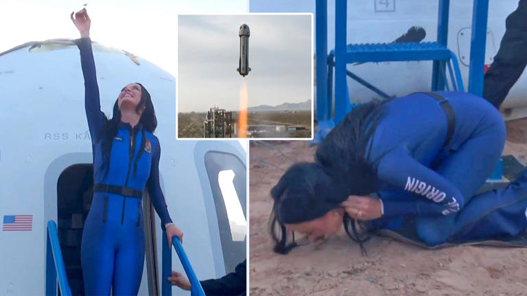 Katy Perry makes history as first popstar in space on momentous all ...