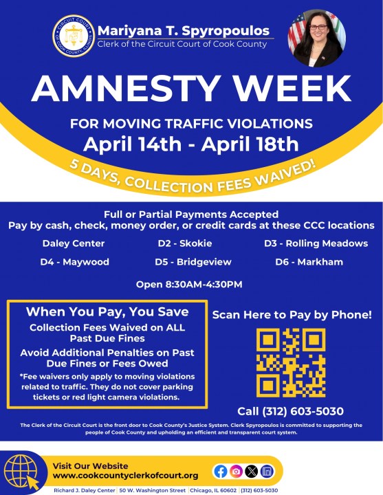 Cook County residents can pay overdue moving traffic violations without ...