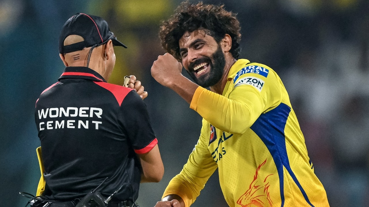 IPL 2025: Ravindra Jadeja celebrates in umpire's face as Ayush Badoni's ...