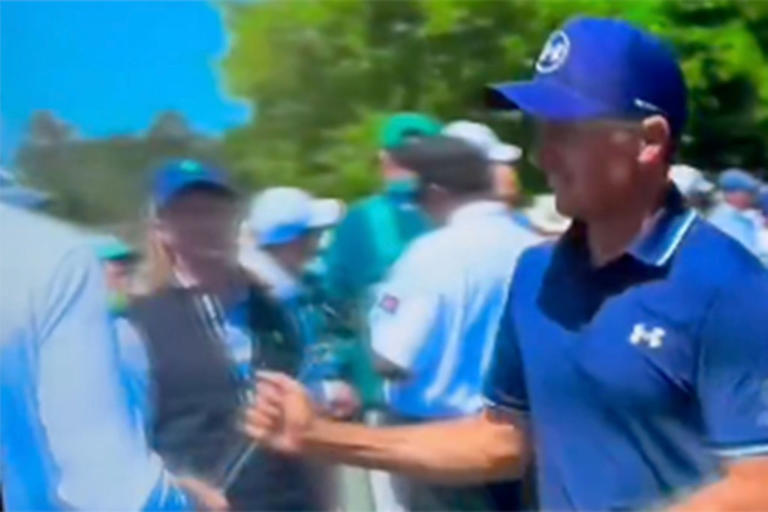 Jordan Spieth’s club collides with patron’s privates in viral Masters ...