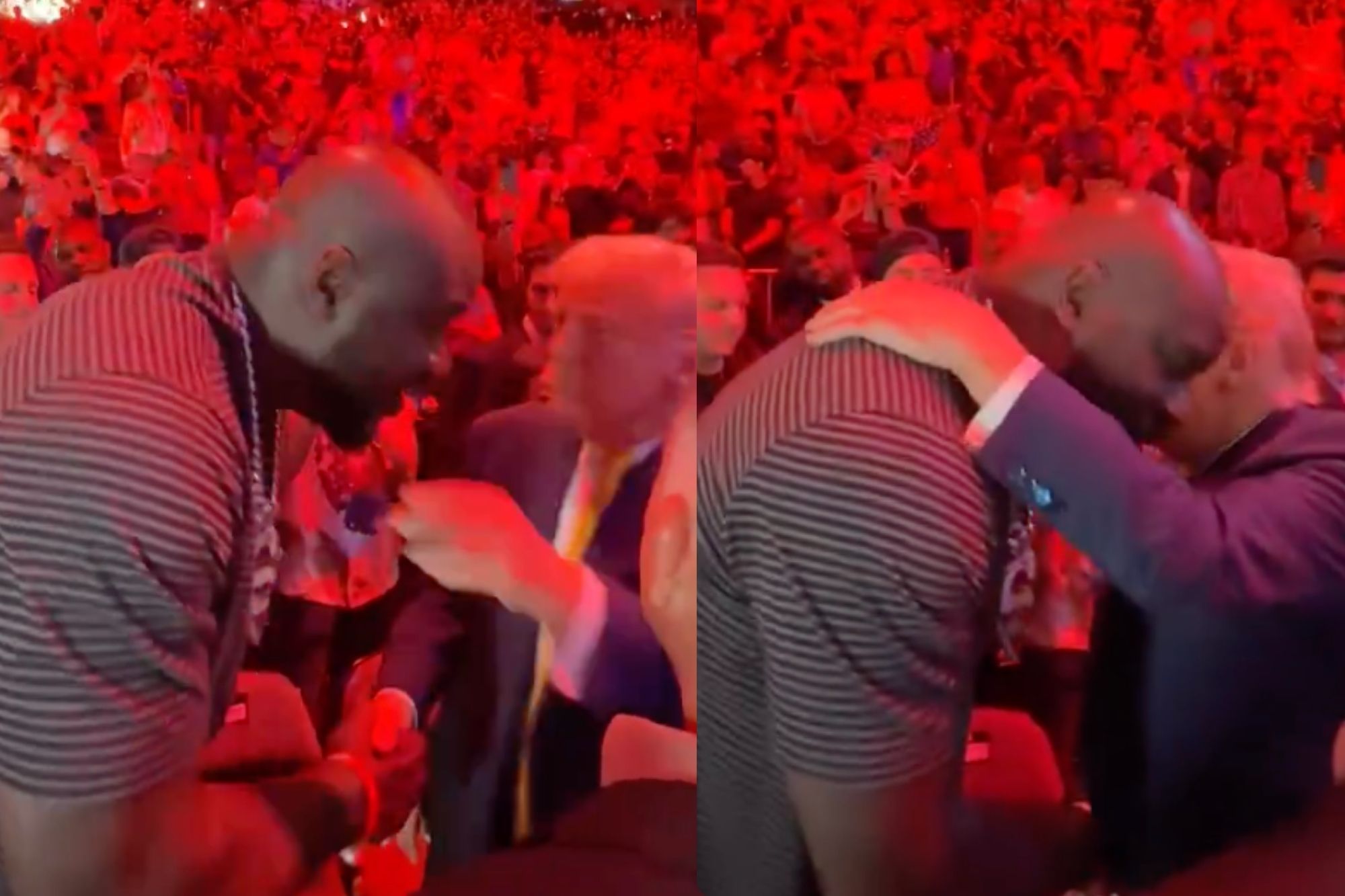 Shaquille O'Neal Greets Trump Two Years After Super Bowl Quarrel Over ...