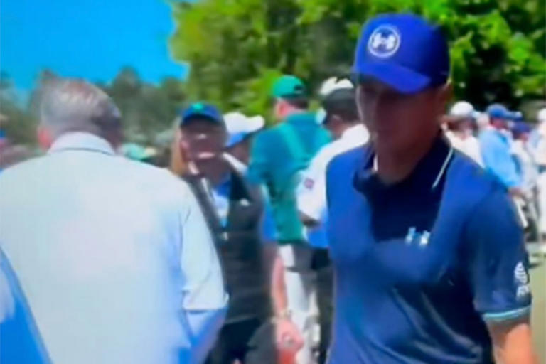 Jordan Spieth’s club collides with patron’s privates in viral Masters ...