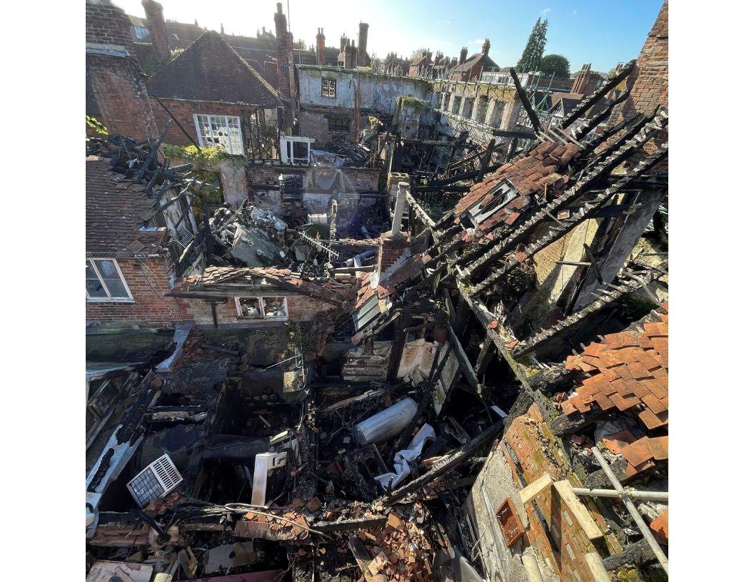 Partial demolition of historic Midhurst building damaged in Angel Inn ...