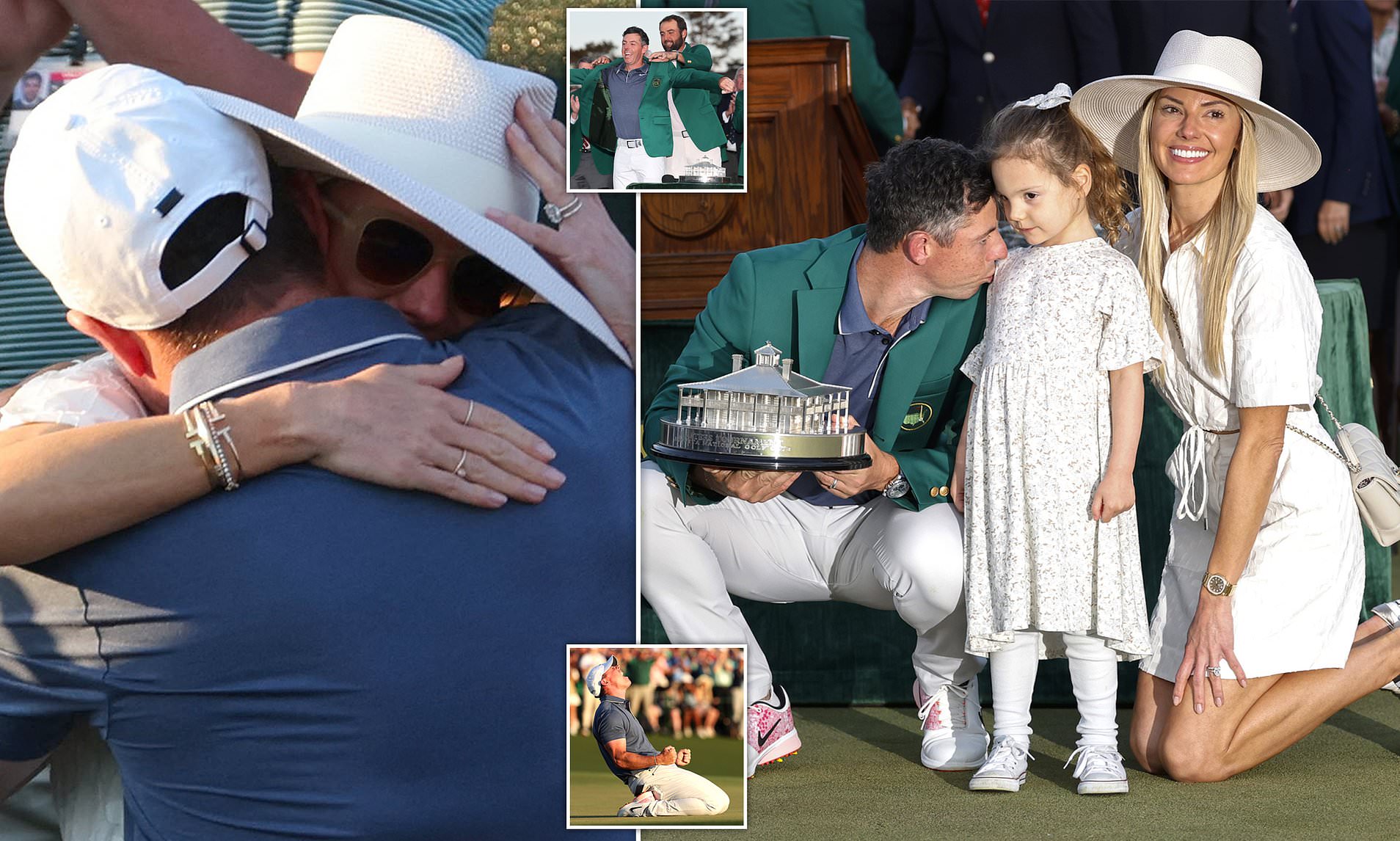 Rory McIlroy emotionally celebrates Masters win with wife Erica Stoll ...
