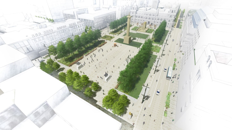 Work begins on long awaited revamp of Glasgow's George Square