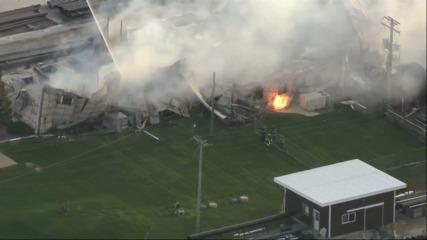 Large fire destroys Joliet, IL area factory