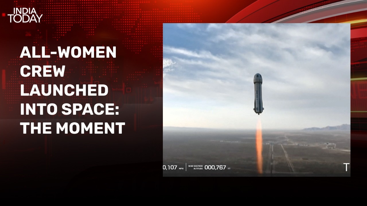 Watch: Popstar Katy Perry launches into space as part of all-women crew