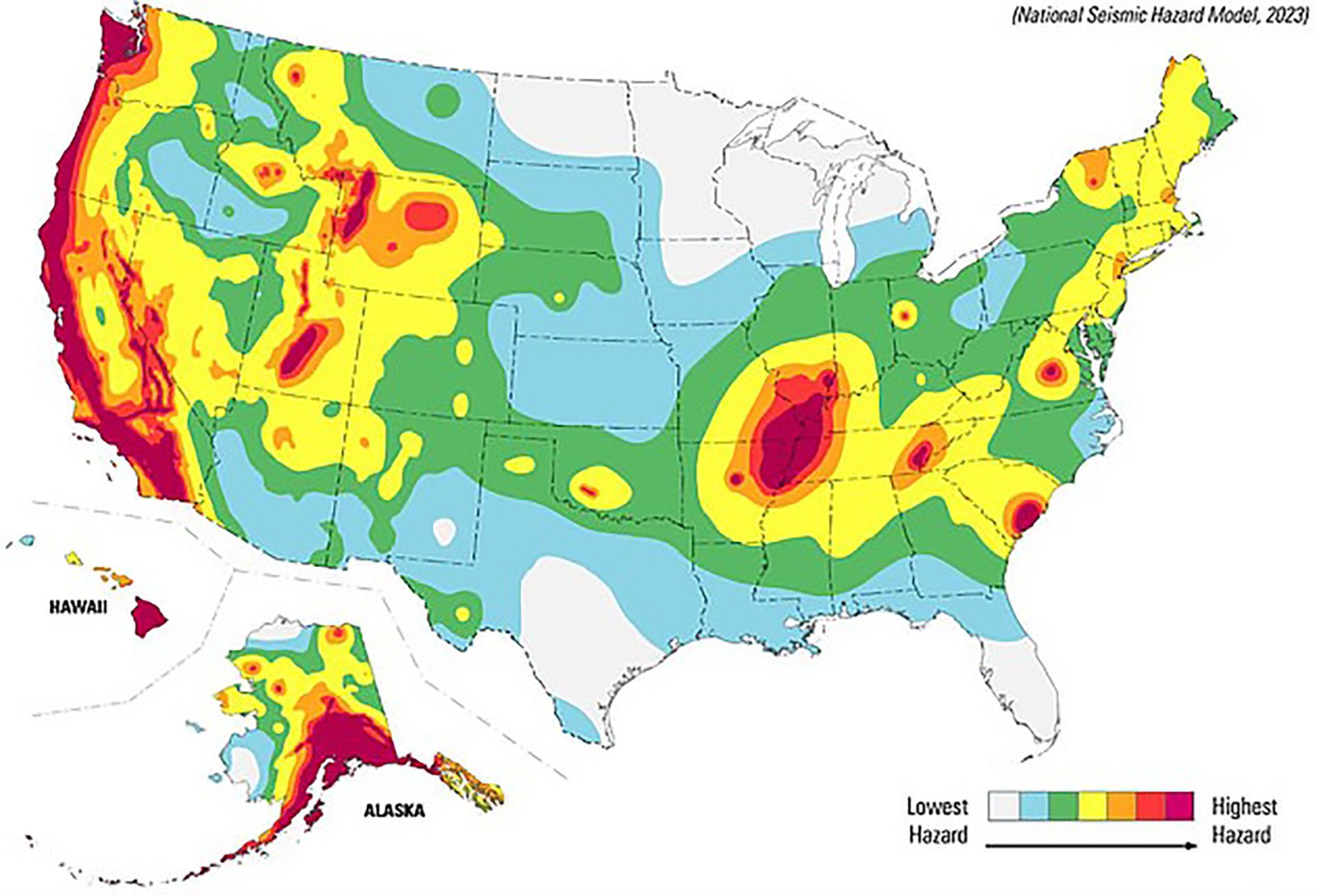 Map reveals the earthquake hotspots in the US