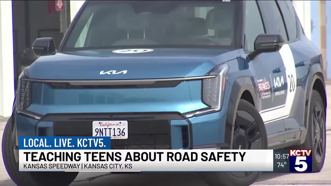 Kansas Speedway hosts program to instruct teens on driving safety