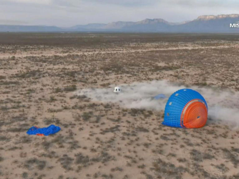 Katy Perry among all-female Blue Origin crew that completes space trip