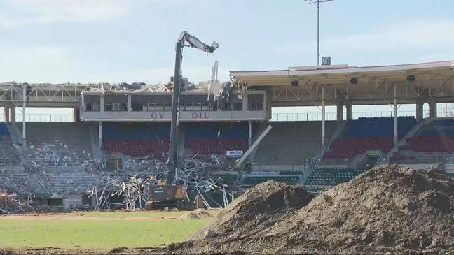 Demolition of McCoy Stadium claims main grandstand