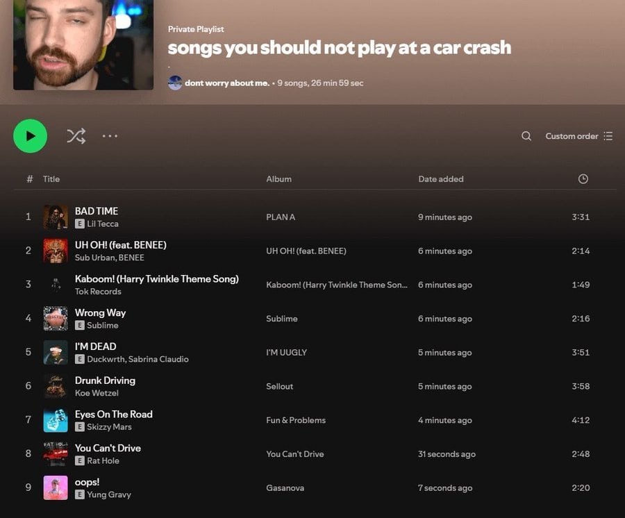 40 Hilariously Weird Spotify Playlists Making Jokes Out Of Song Titles