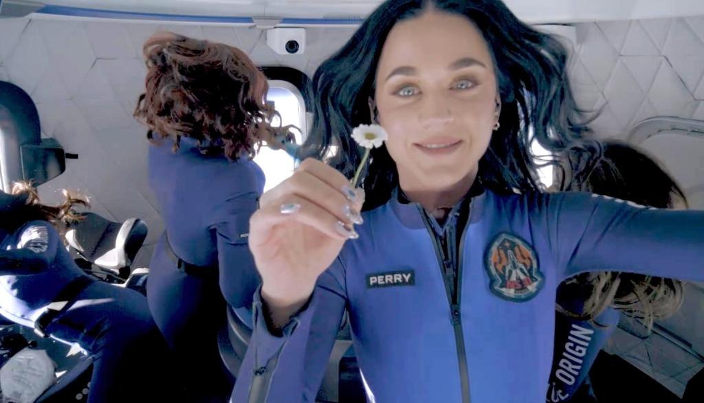 New video shows serene Katy Perry floating in space during history ...