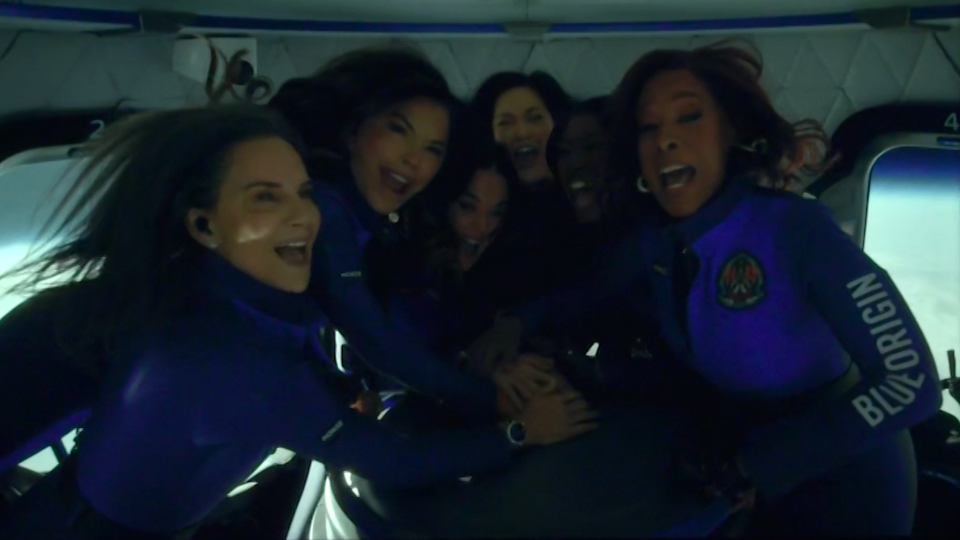 Watch first footage of Blue Origin’s all-female crew in space