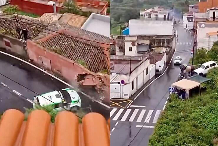 Impactante video: Auto de rally derriba vivienda en brutal accidente
