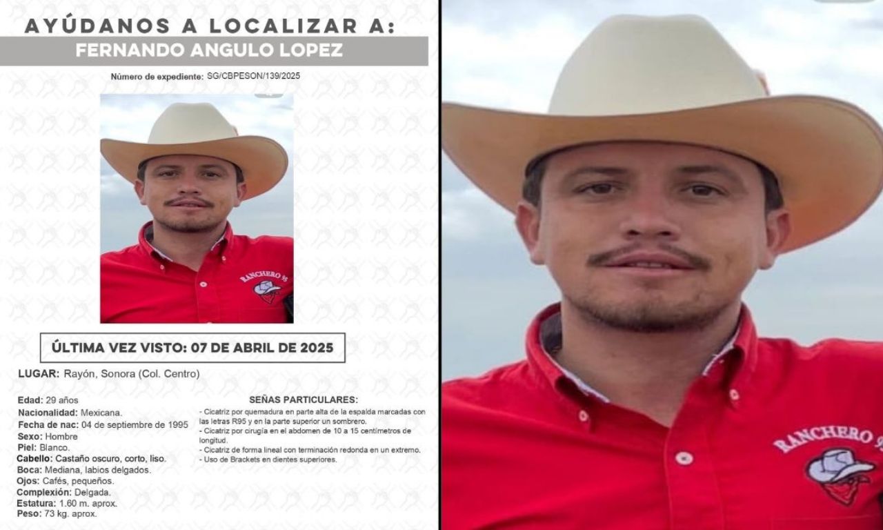 Emiten ficha de búsqueda para Fernando Angulo “Ranchero 95”